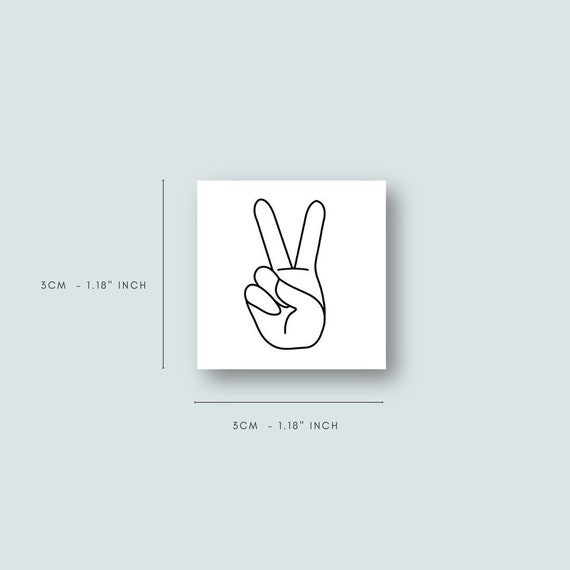 Peace Sign Fingers Tattoo