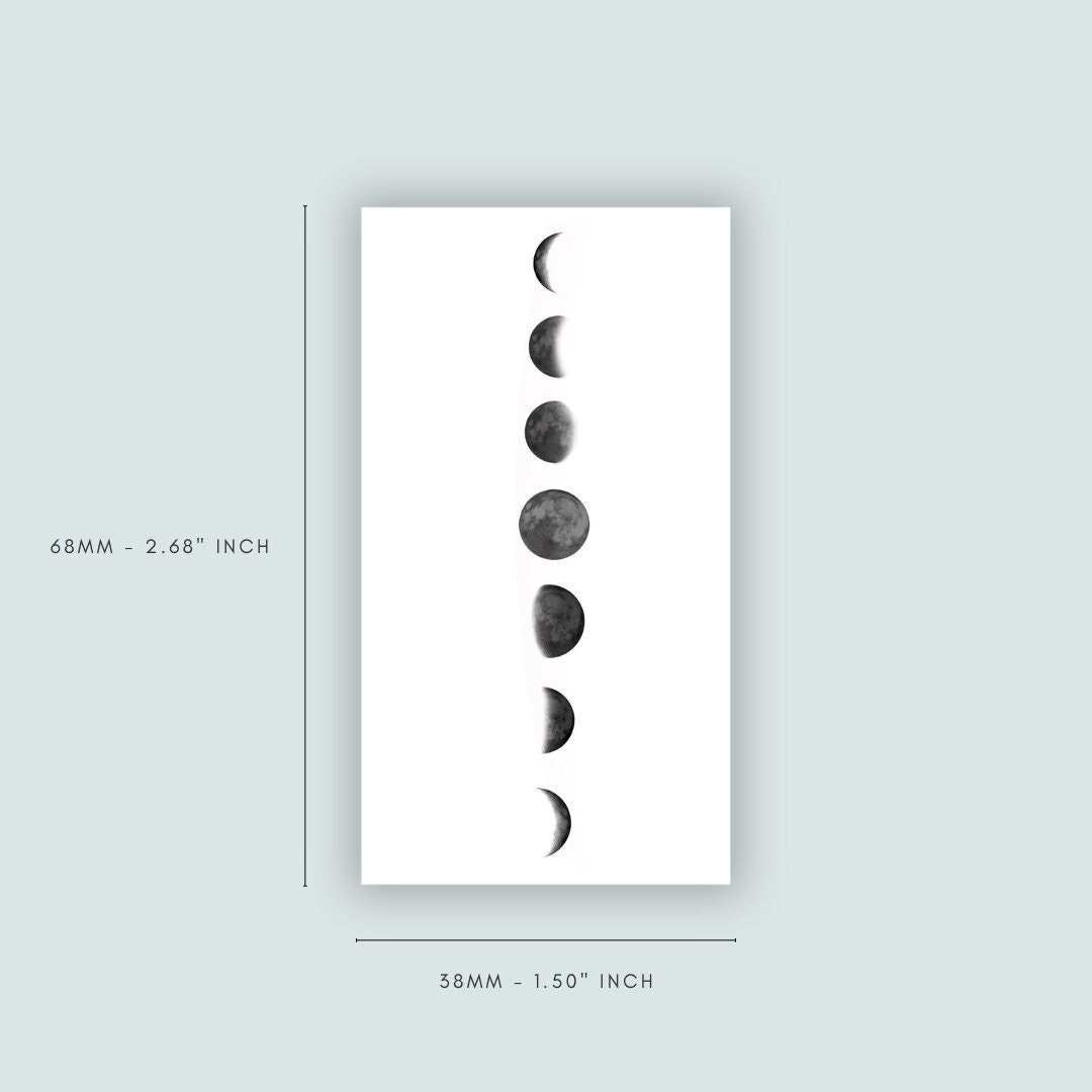 Moon Phase (set of 2) | Tattoo Lasts 1-2 Weeks | Semi-permanent ...