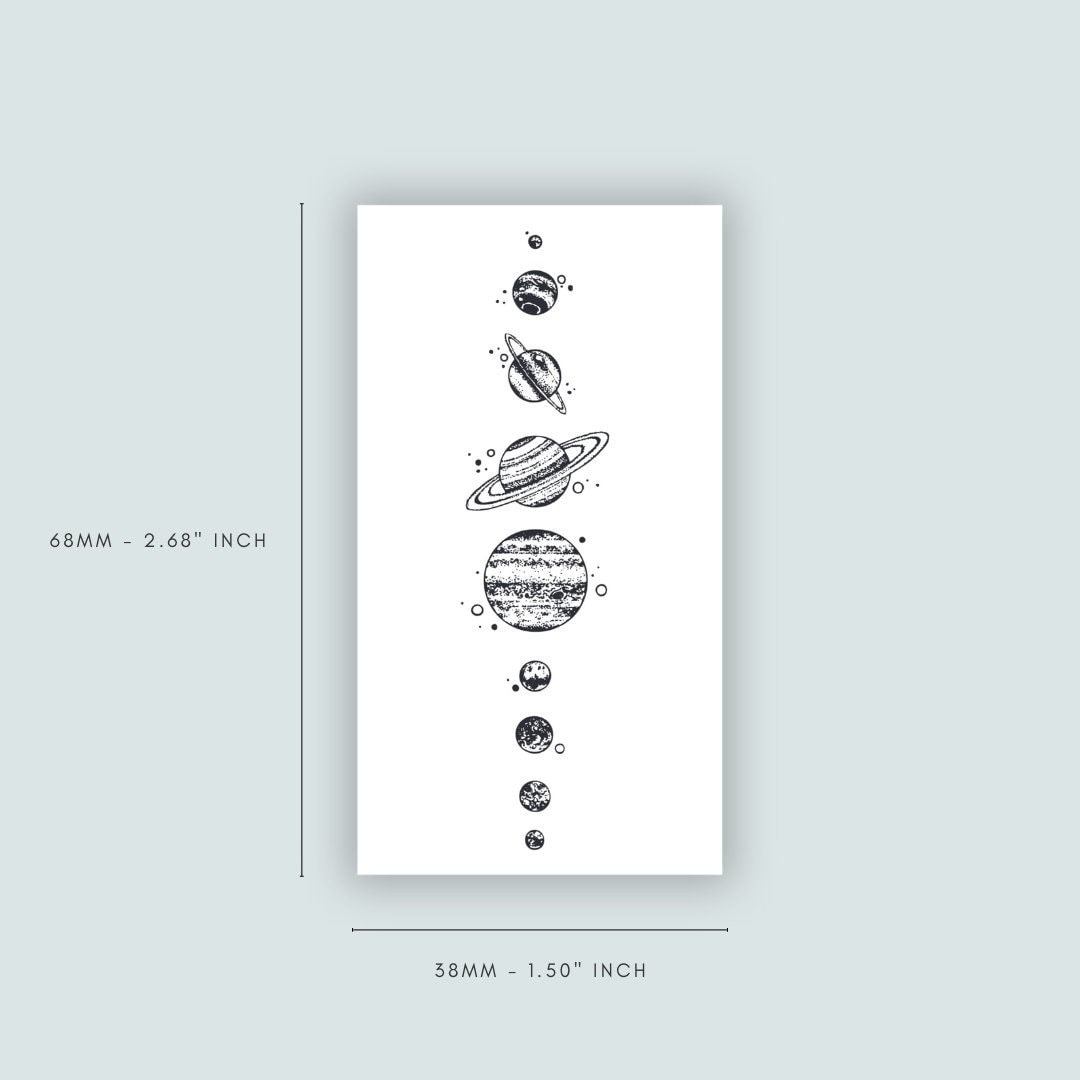 Solar System Drawing Tattoo