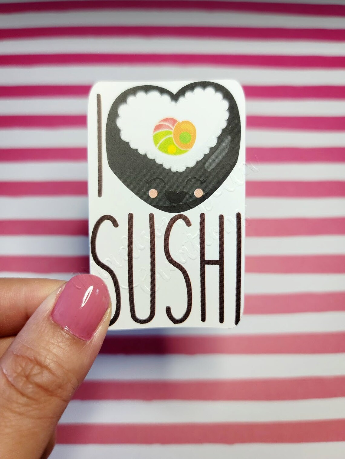 Sushi Sticker| I Love Sushi| Food Sticker, Laptop Decal, Vinyl Sticker ...