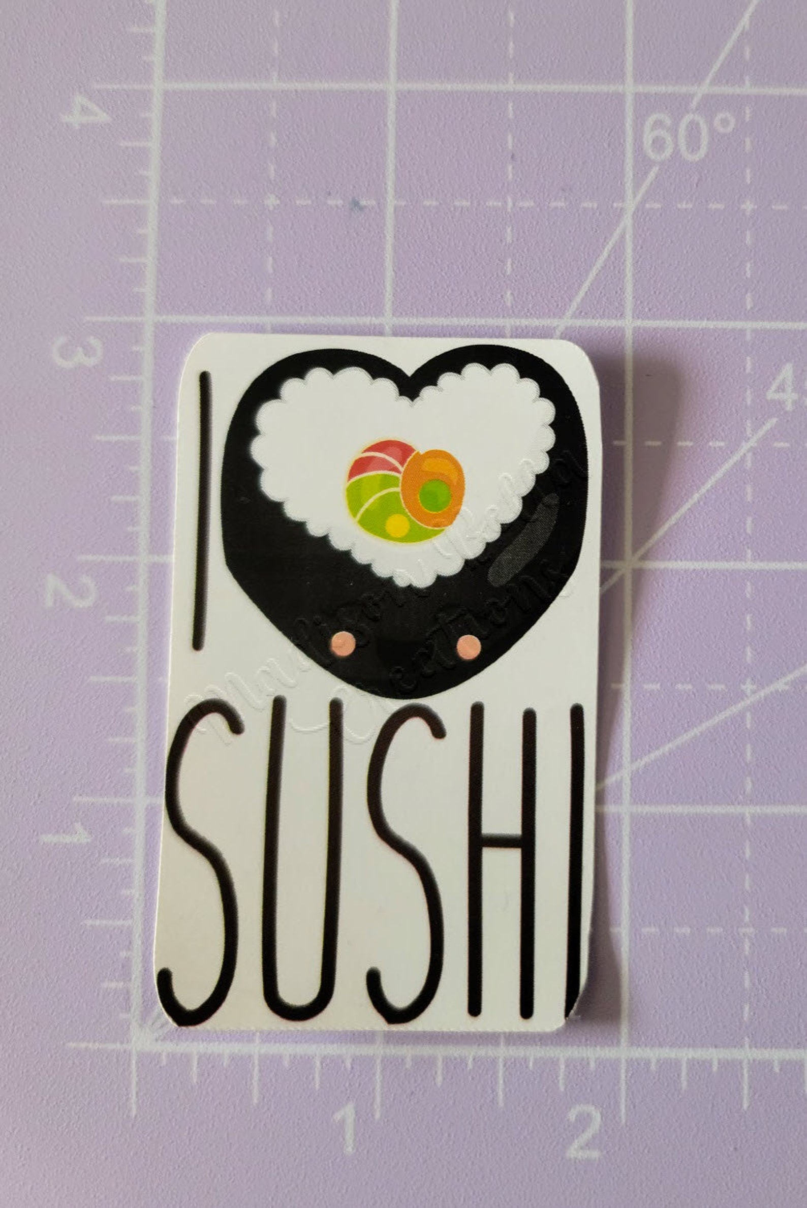 Sushi Sticker| I Love Sushi| Food Sticker, Laptop Decal, Vinyl Sticker ...