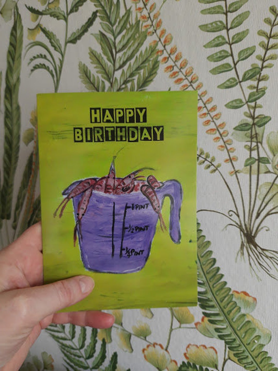 Birthday Card pint of Prawns Unusual Greetings Card. 10% of Sales to ...