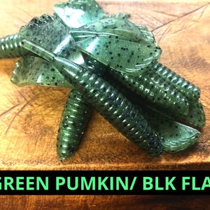 3.5” Phantom Grub Green Pumkin Black Flake QTY 6 - Etsy