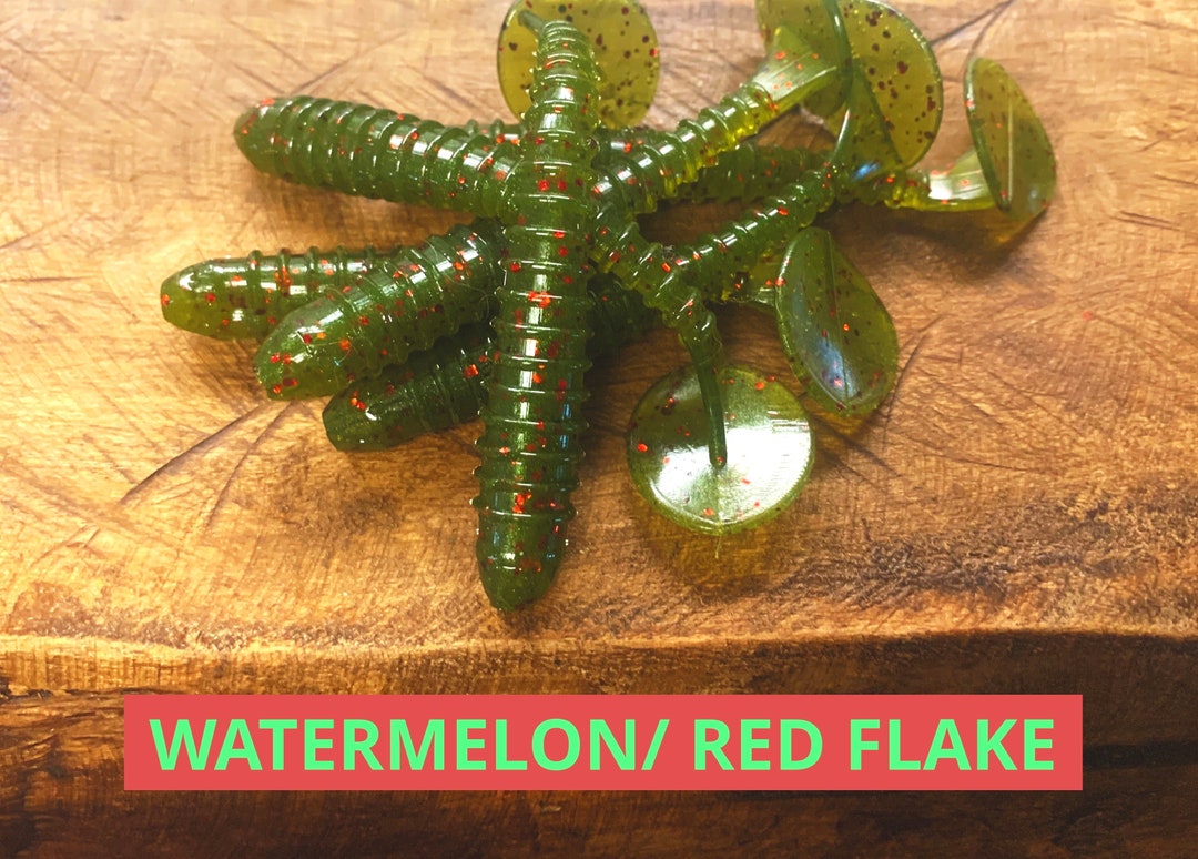 3.5” Watermelon Red Flake Paddle Tail QTY 6 - Etsy