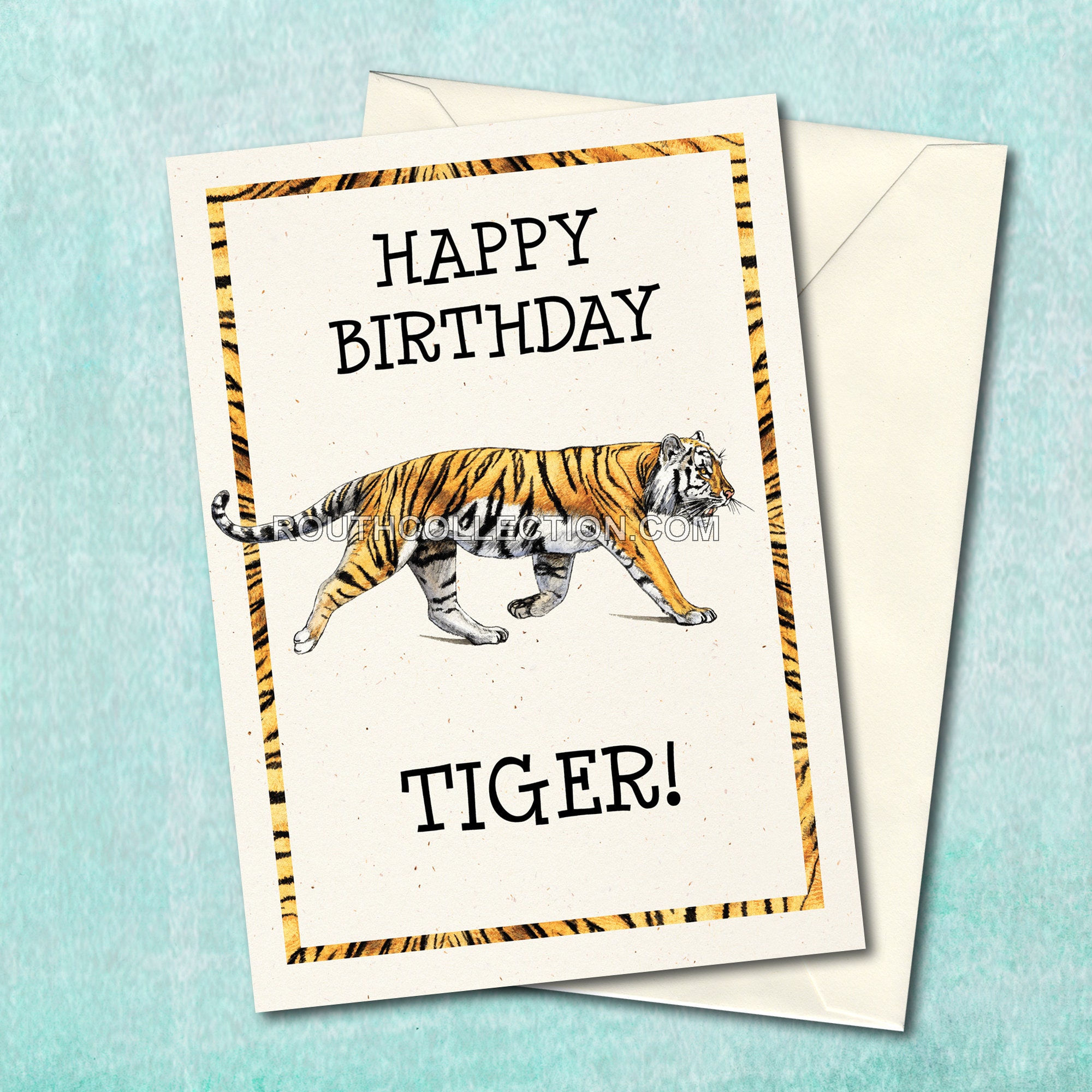 LSU Louisiana Birthday Card Tiger Stripes Birthday by | Etsy