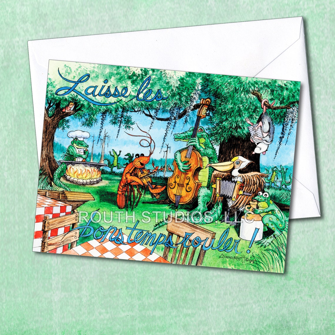 Louisiana Note Cards - Cajun Zydeco Party by Artist, Craig Routh - Etsy