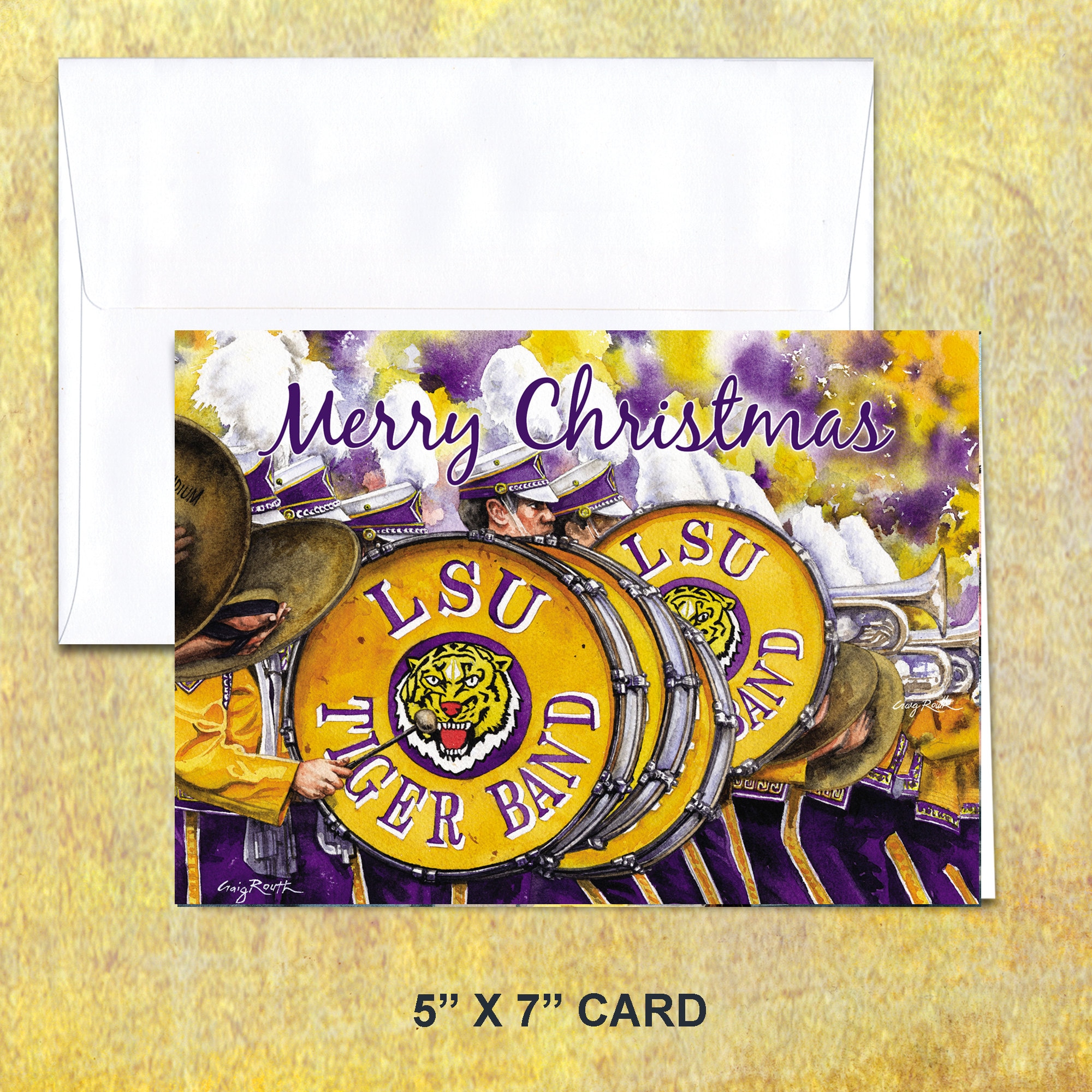 LSU Christmas Cards With Recipe - the Golden Band From Tigerland - Etsy