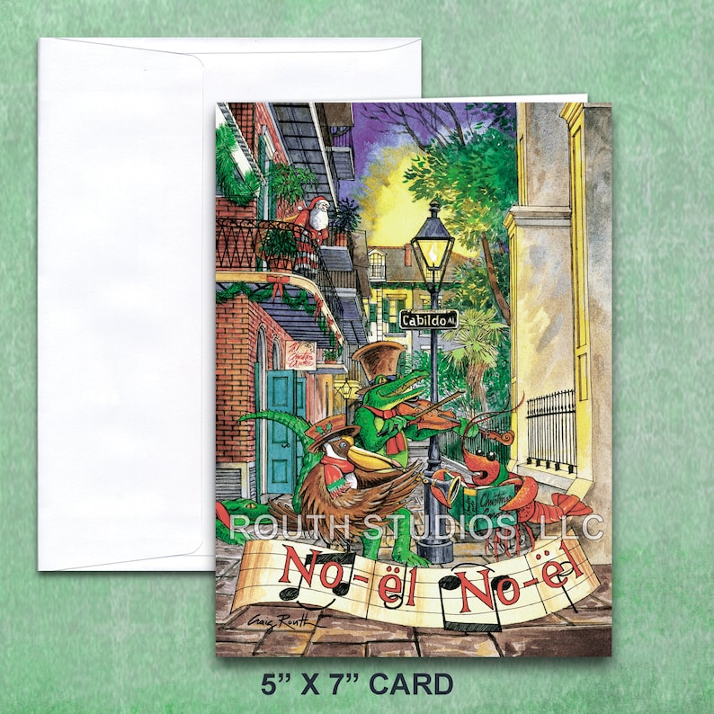Louisiana Christmas Cards With Recipe - Pirates Alley Christmas by ...