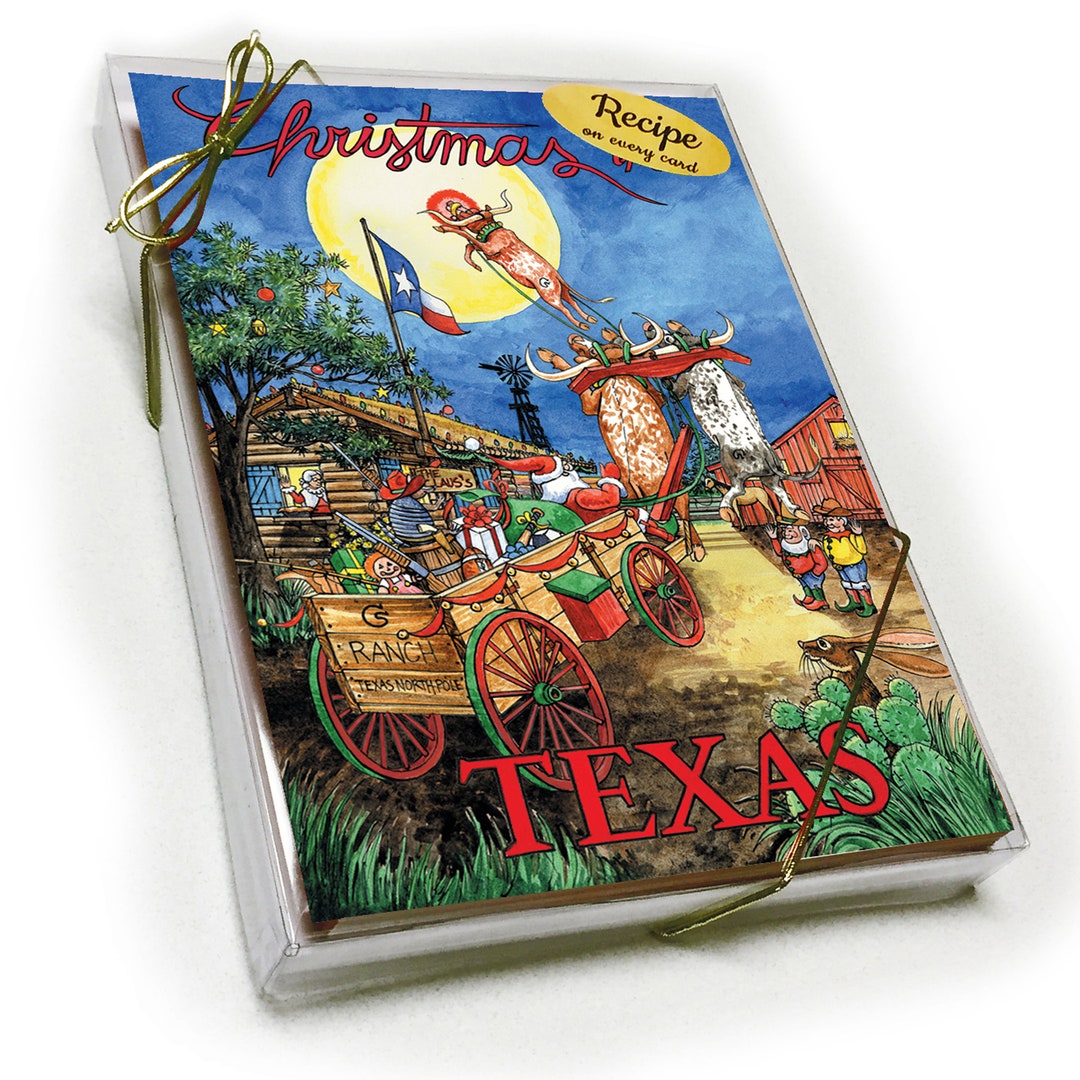Texas Christmas Cards With Recipe - Texas North Pole Christmas by ...