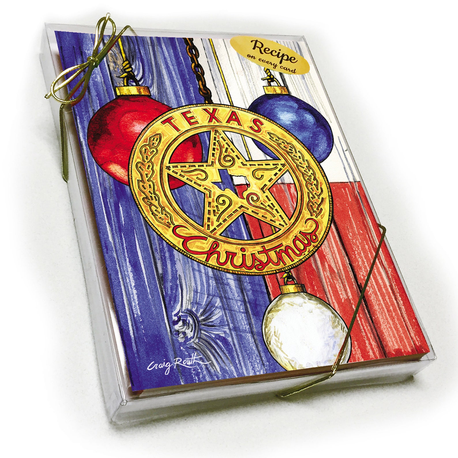 Texas Christmas Cards With Recipe - Texas Christmas Ornaments by Artist ...