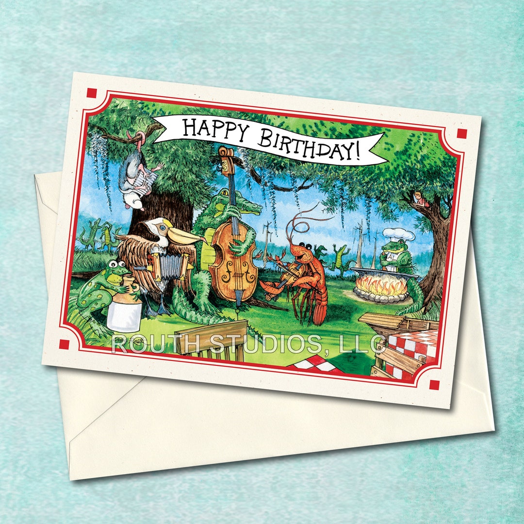 Louisiana Birthday Card - Zydeco Birthday Celebration by Artist, Craig ...