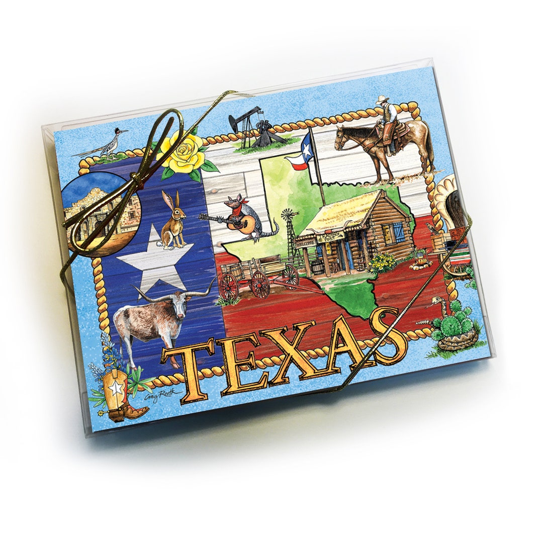 Texas Note Cards - What I Love About Texas by Artist, Craig Routh - Etsy