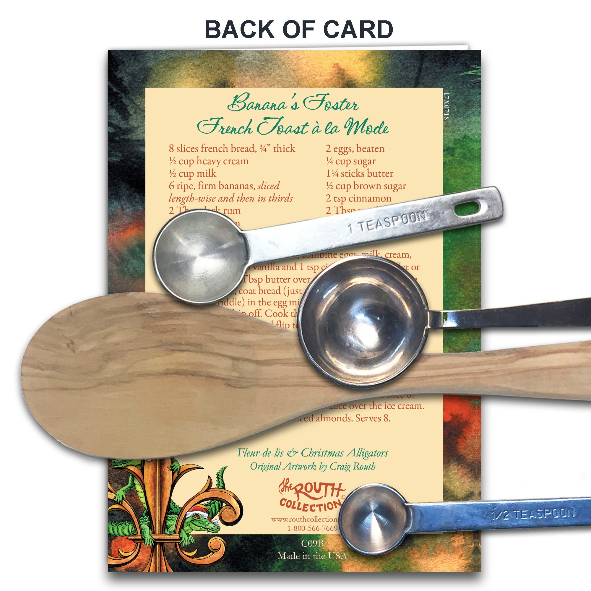 Louisiana Christmas Cards With Recipe - Alligator Fleur-de-lis ...