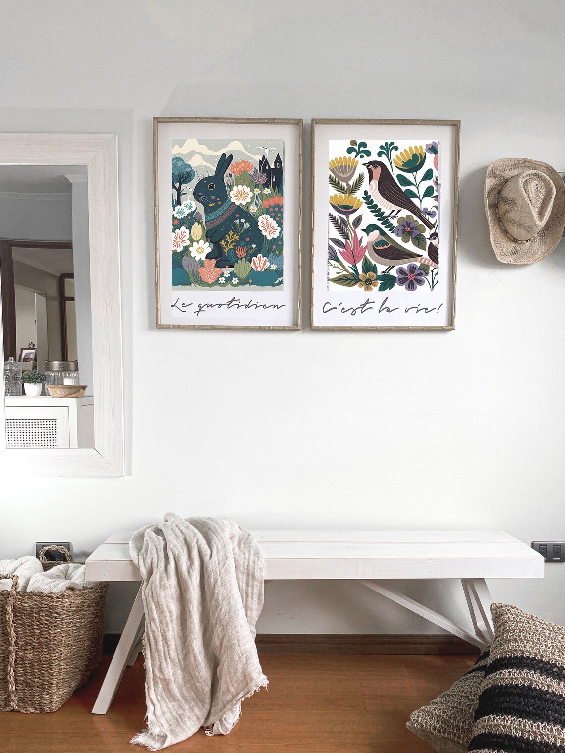 12 Summer Garden Folk Art Clip Art Bundle Vol.2, Scandinavian Garden ...