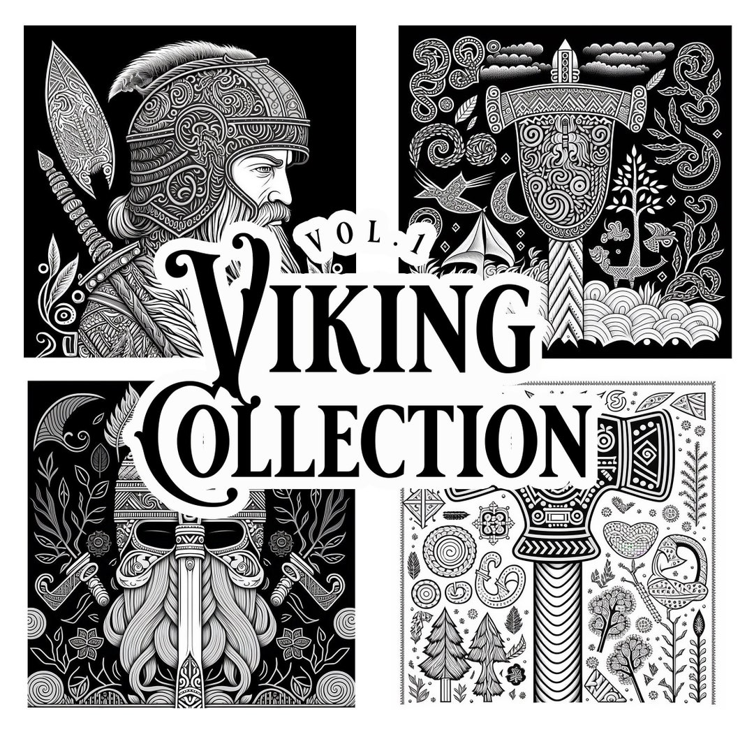 Viking Clip Art Collection - Scandinavian Folk Art, Clip Art, Printable ...