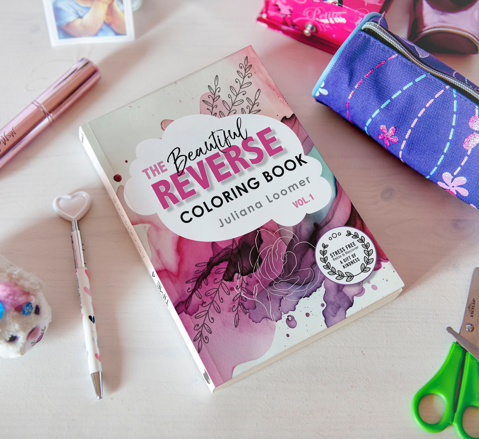 The Beautiful Reverse Coloring Book Vol.1, 43 Printable Pages, Adult ...