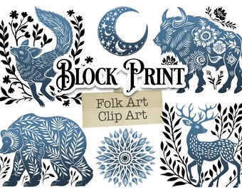 14 Rosemaling Friends Animal Folk Art Clip Art Bundle, Scandinavian ...