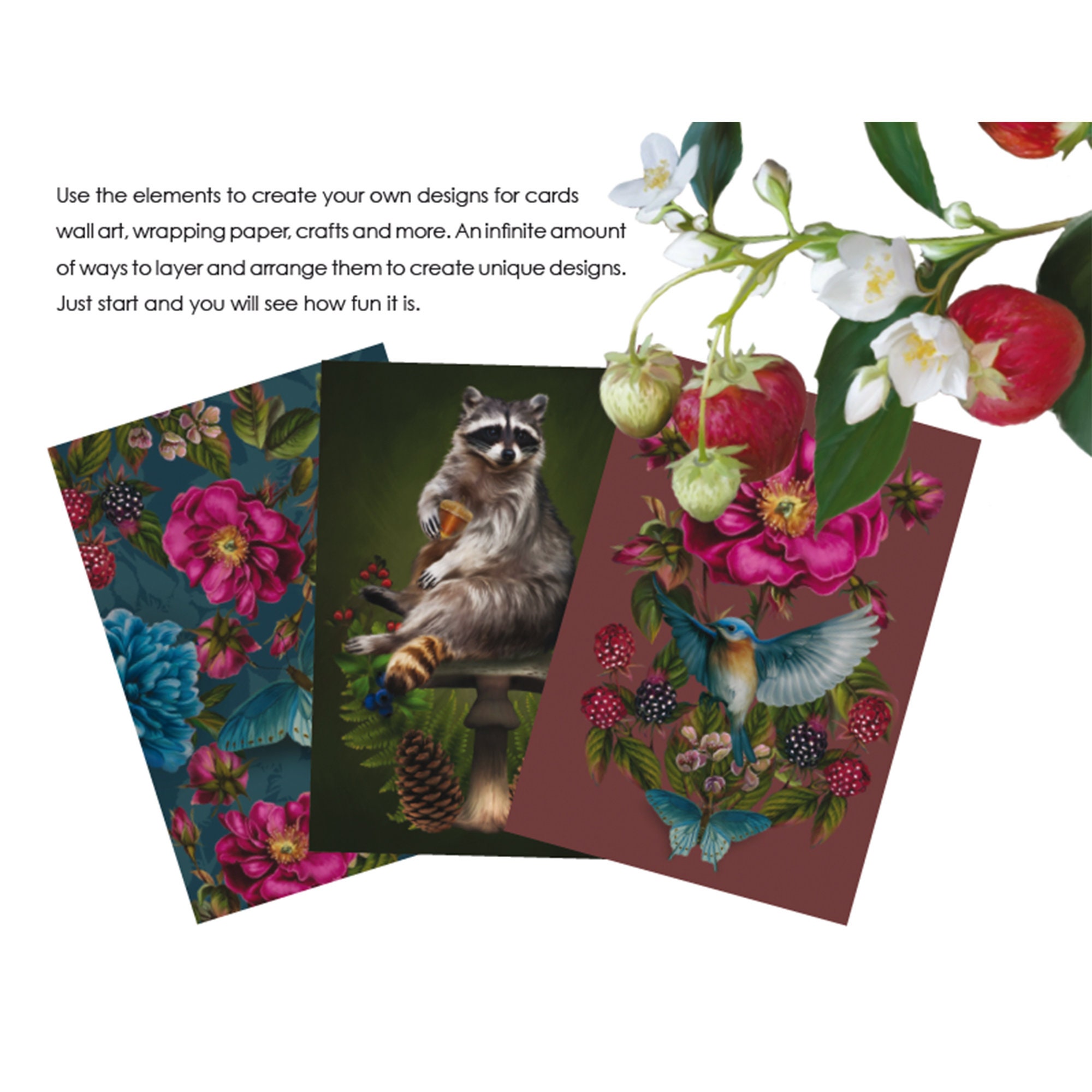 The Secret Garden Clip Art Bundle, Forest Animals Clip Art Set, Flower ...