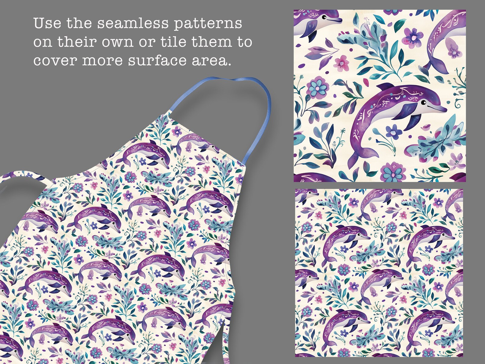 20 Scandinavian Seaside Beauty Seamless Pattern Bundle, Folk Art ...