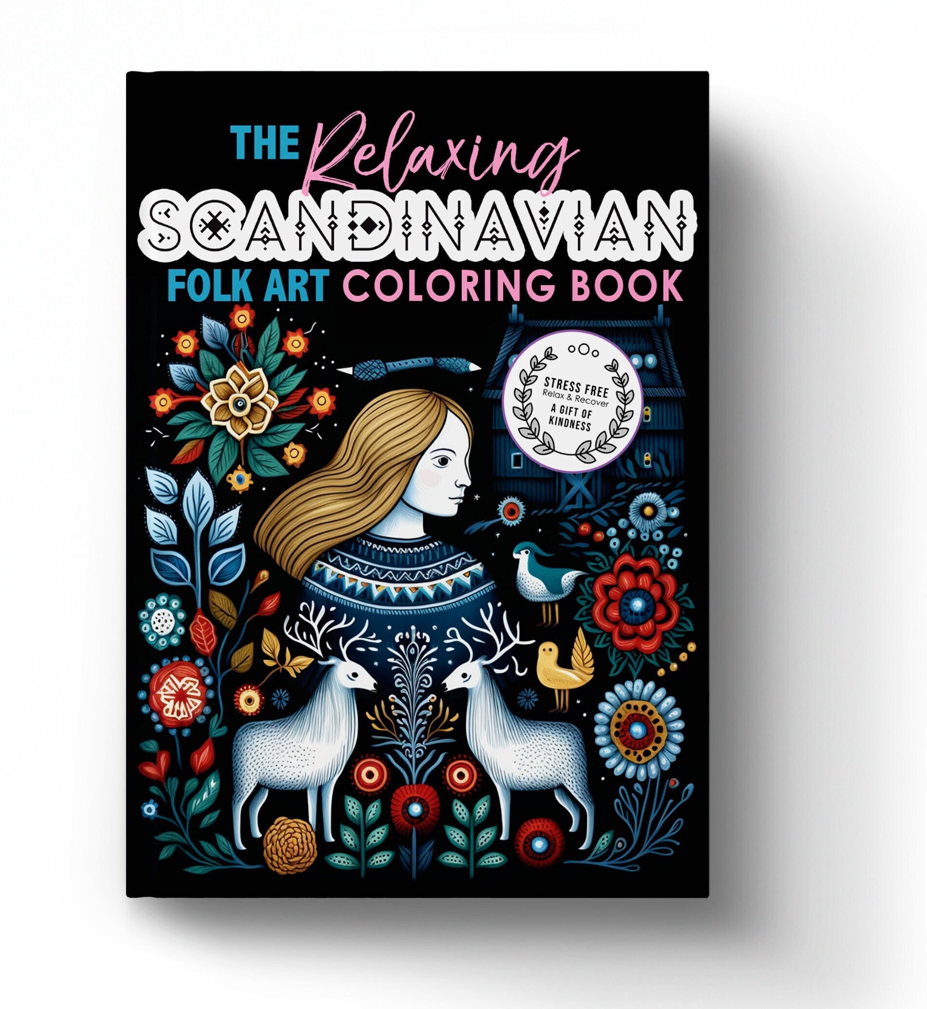 The Relaxing Scandinavian Folk Art Digital Coloring Book, Printable ...