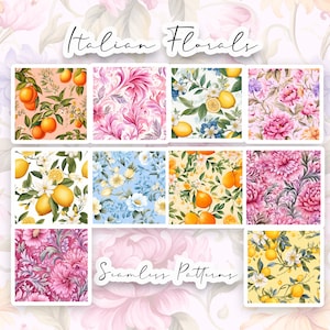 17 Italian Floral Seamless Patterns Bundle, Country Seamless Pattens ...