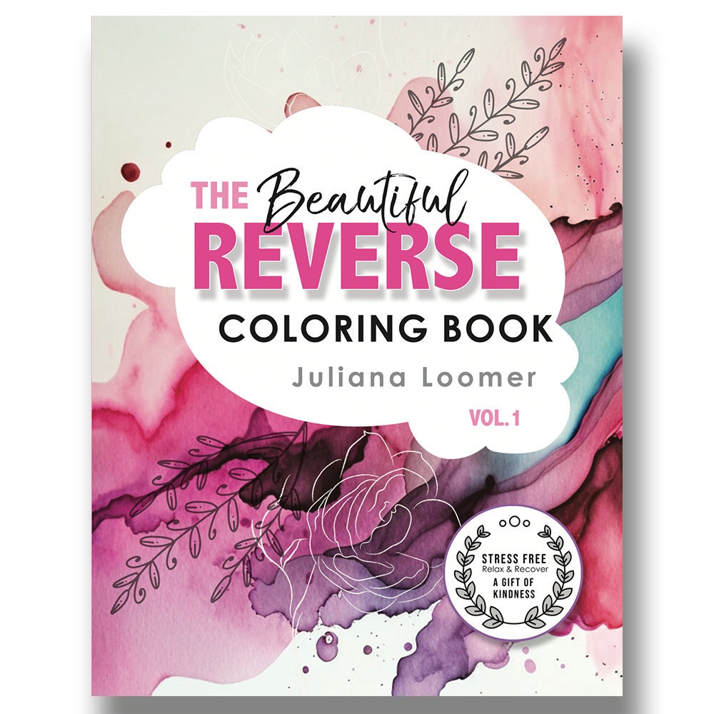 The Beautiful Reverse Coloring Book Vol.1, 43 Printable Pages, Adult ...