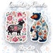 14 Rosemaling Friends Animal Folk Art Clip Art Bundle, Scandinavian ...