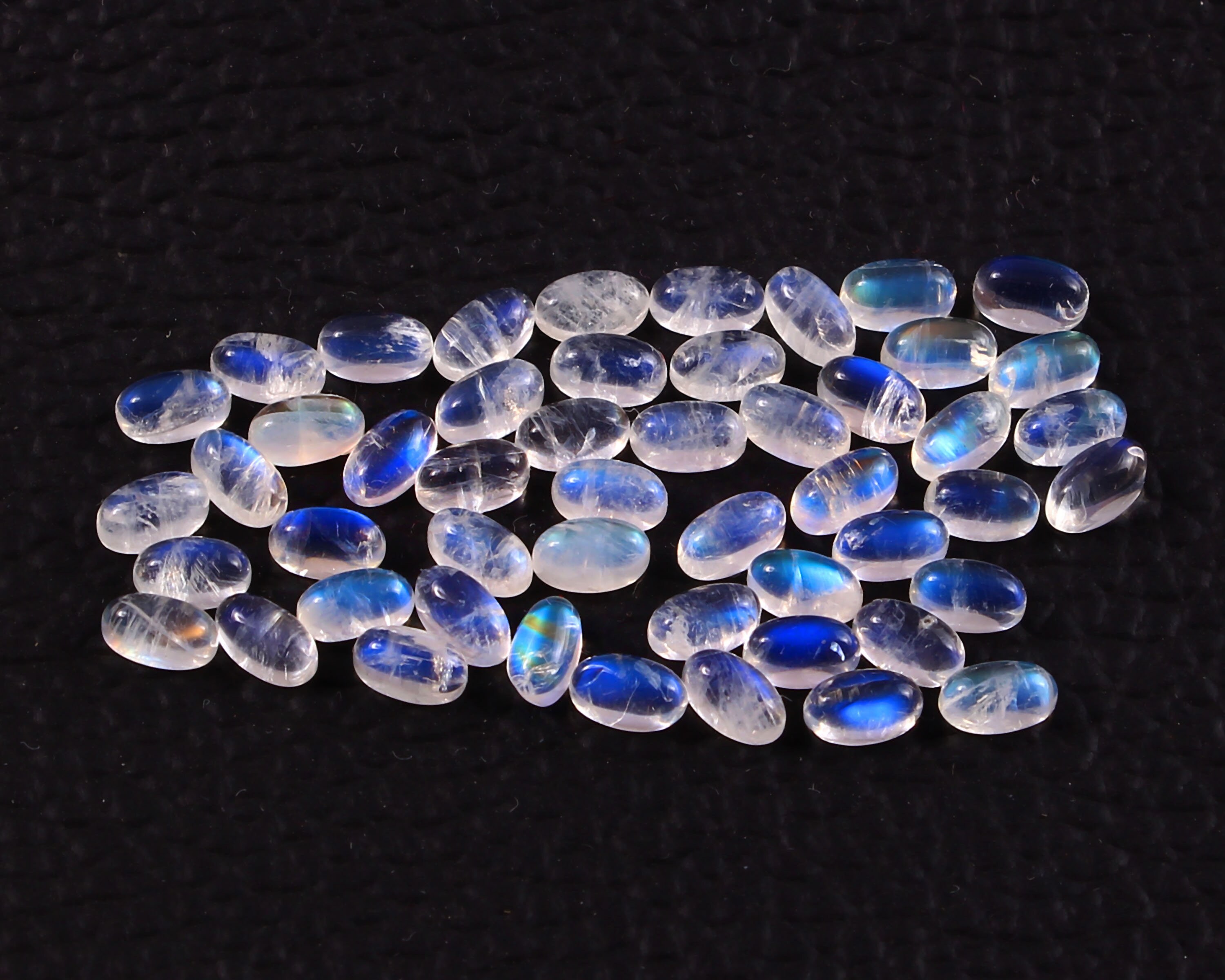 Rainbow Moonstone, Blue Fire Moonstone Lot, Moonstone Cabochon, Flashy ...