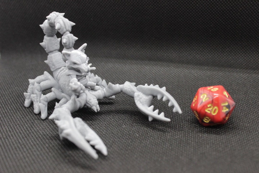 Undead Kitsune Scorpion Rider Dnd Miniature RPG Tabletop Games Resin 4K ...