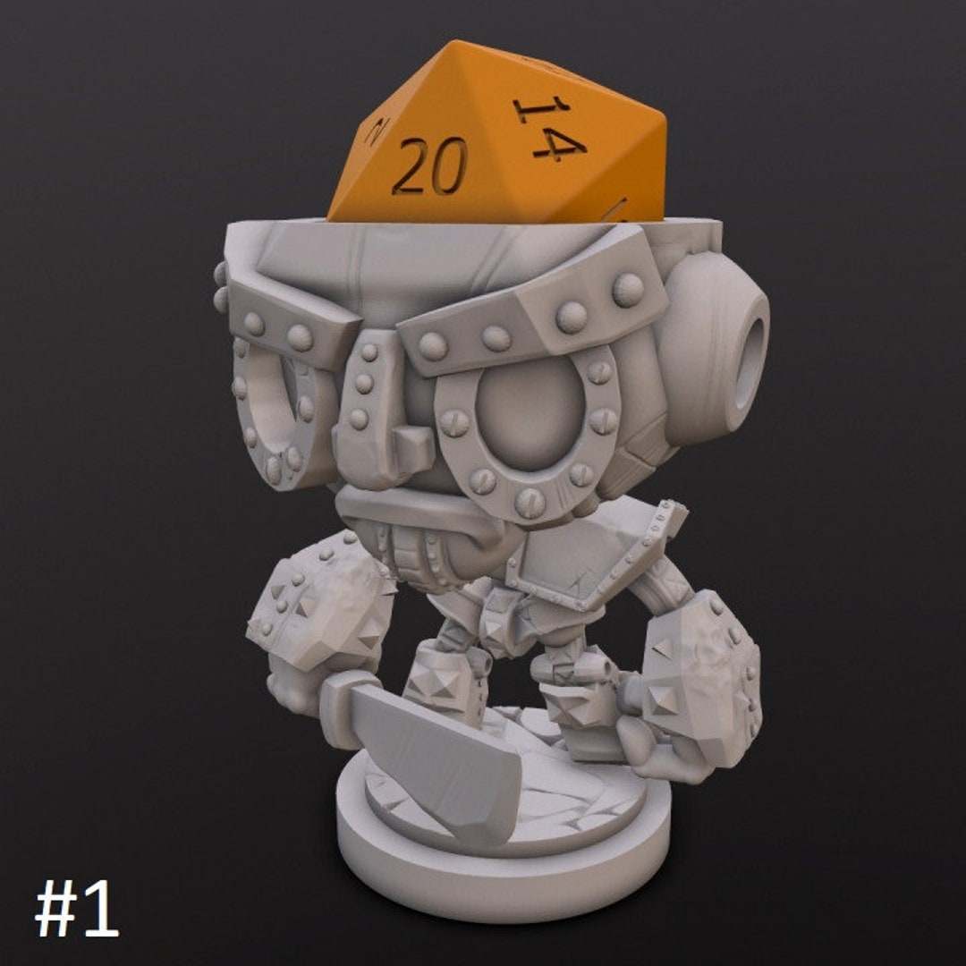 Golems Dice Head D20 dice holder DnD Miniature RPG Tabletop games Resin ...