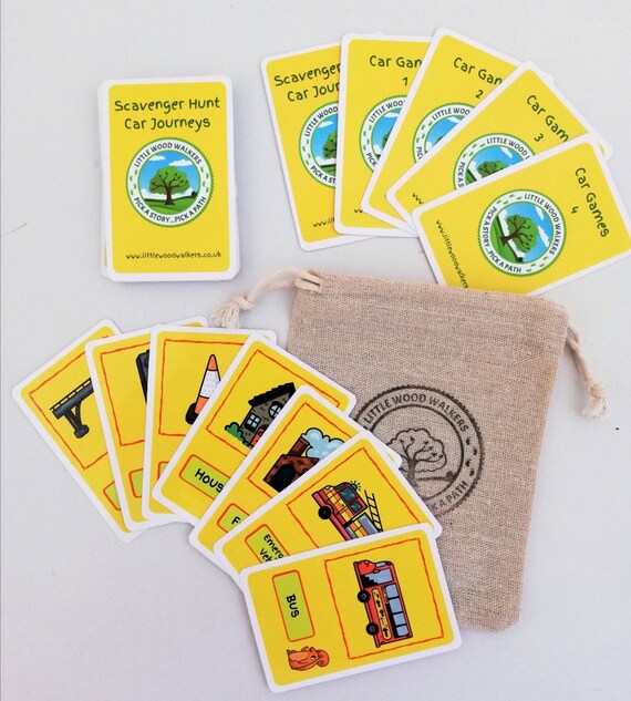 Car Scavenger Hunt Cards Car Journey Game | Etsy