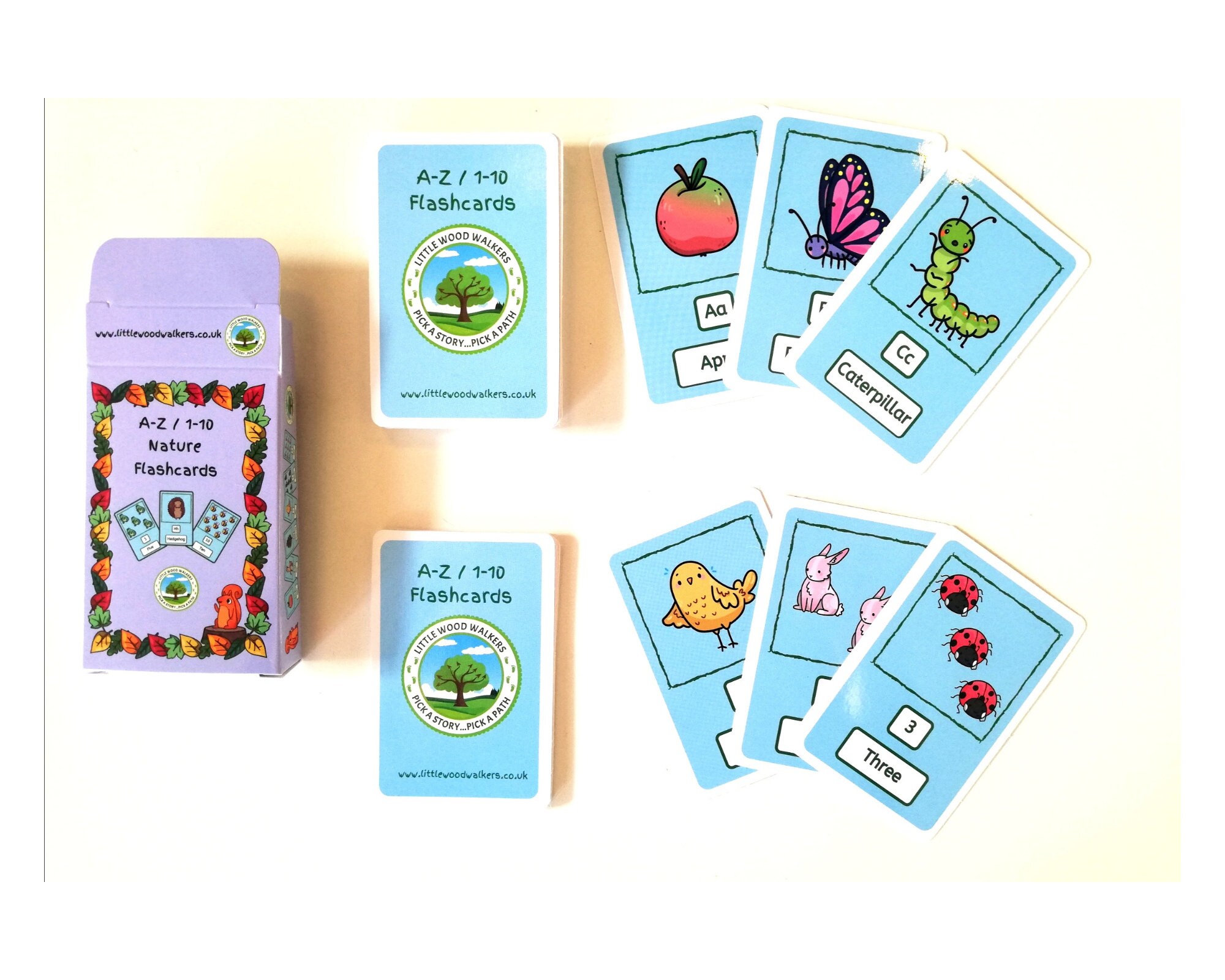 Children's Alphabet and Number Flashcards, Nature Learning, Toddler ...