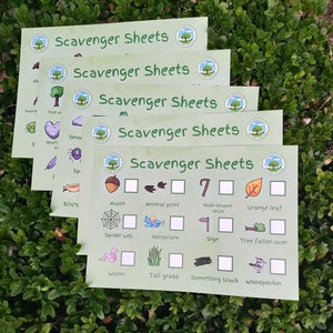 Outdoor Scavenger Hunt Nature Activity Sheet 5 Pack - Etsy
