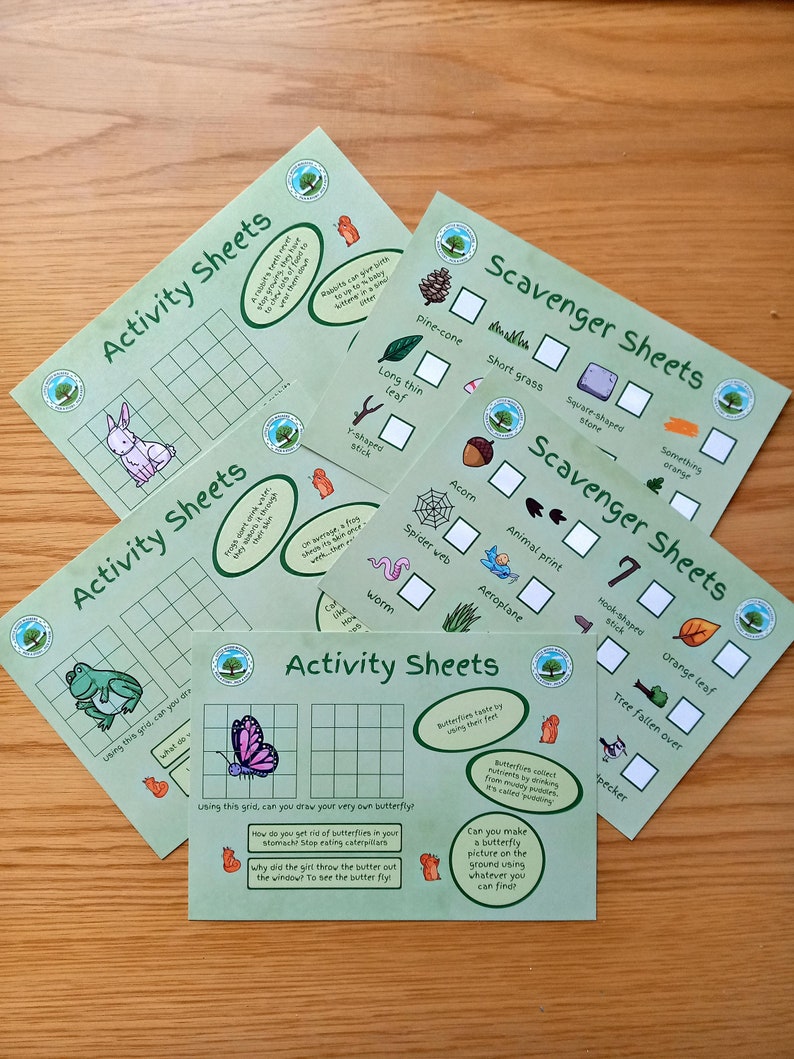 Outdoor Scavenger Hunt Nature Activity Sheet 5 Pack - Etsy
