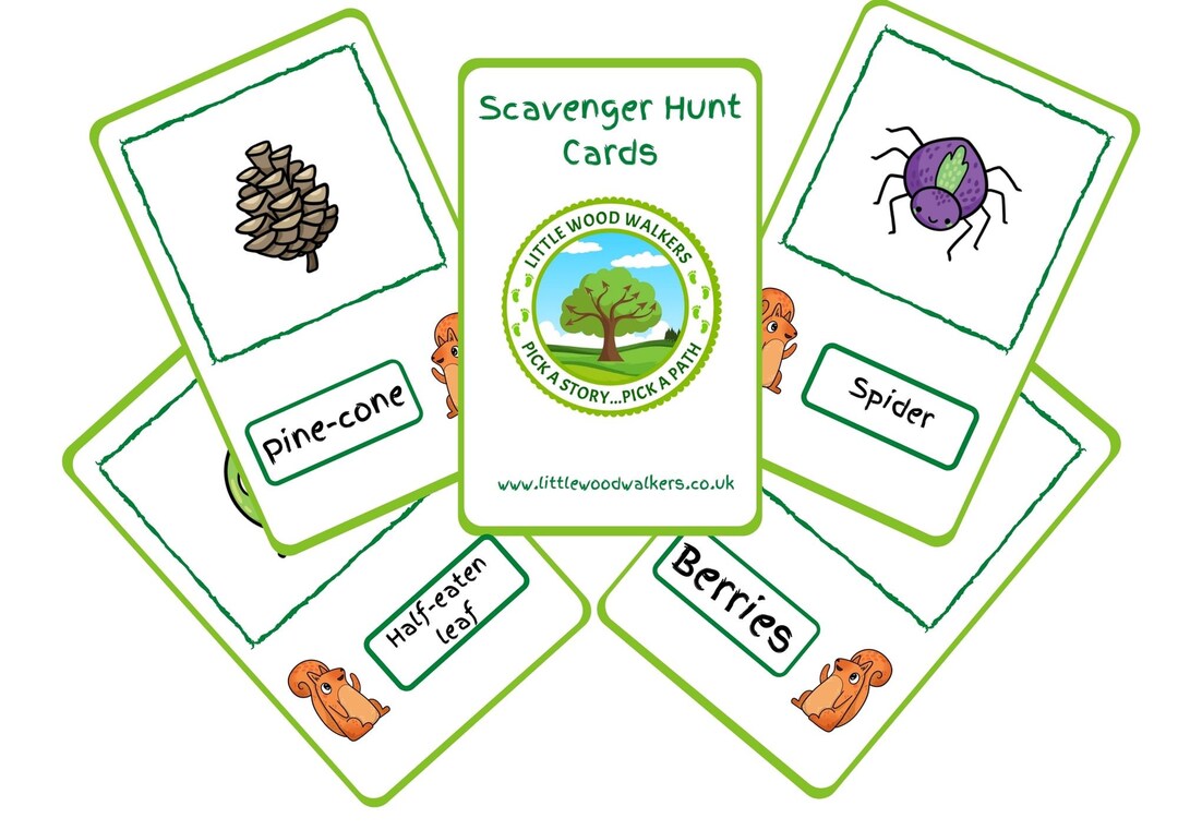 Woodland Scavenger Cards | Digital Download - Etsy