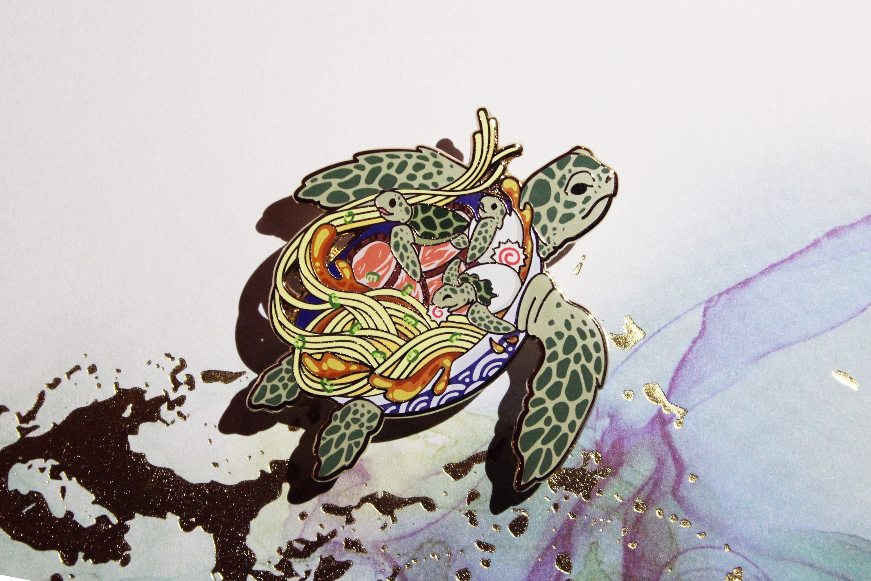 Ramen Turtle Bowl Pin - Etsy