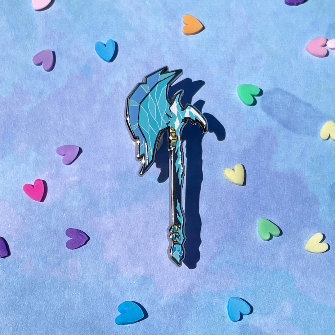 Barbarian Ice Axe Dnd Elemental Weapon Enamel Pin - Etsy