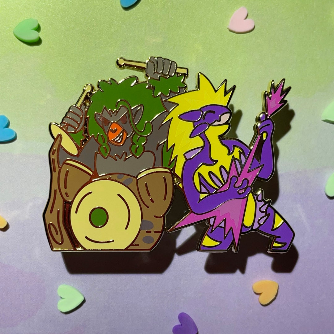 Rillaboom & Toxtricity Pokemon Enamel Pin - Etsy