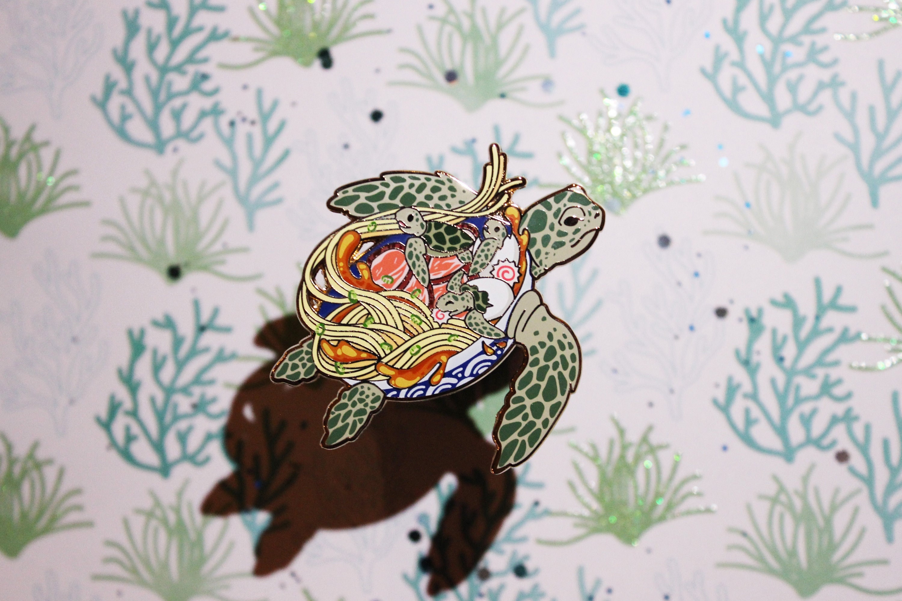 Ramen Turtle Bowl Pin - Etsy