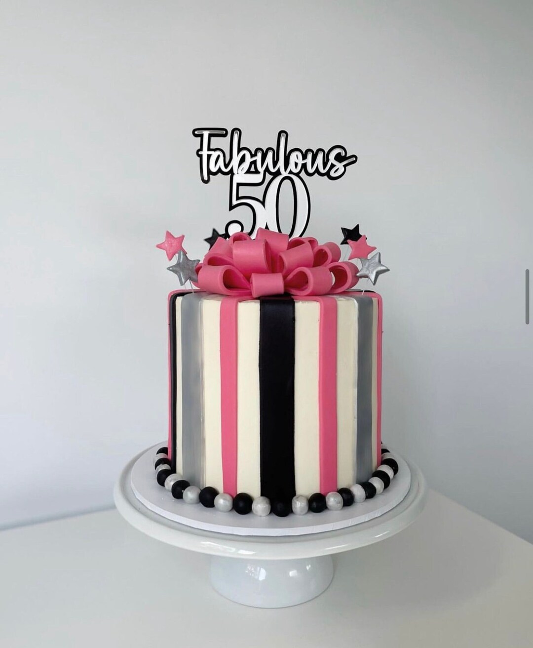 50th Birthday Cake Topper / Cake Decor / Modern Cake Topper - Etsy