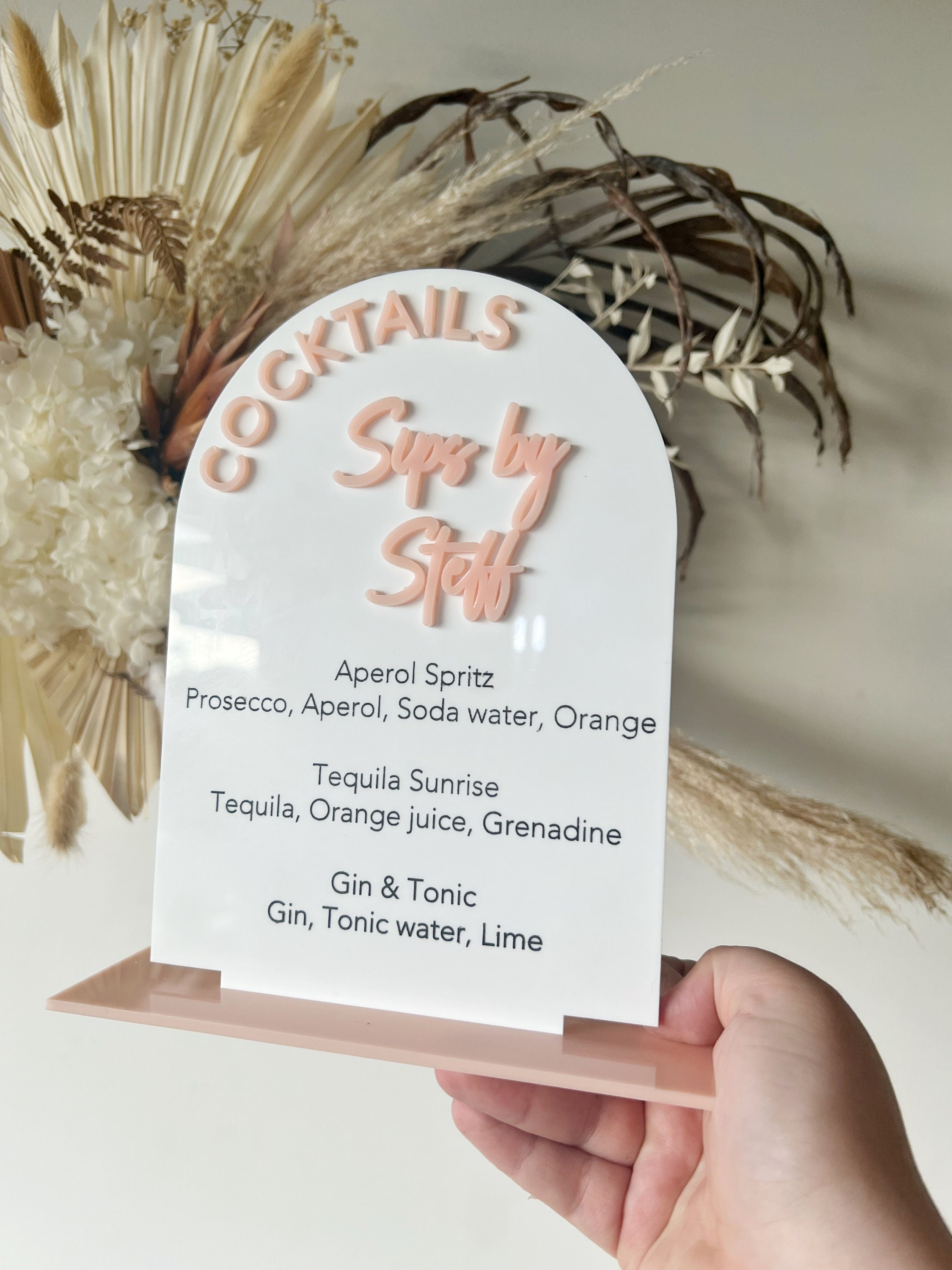 Personalised Drinks Menu Cocktails Drinks Bar Menu - Etsy Australia
