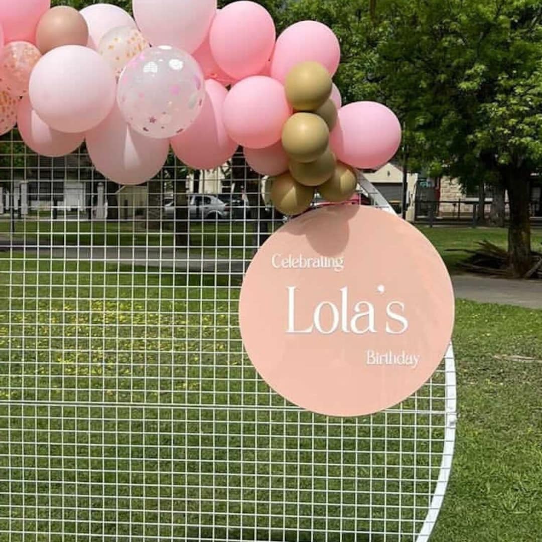 Birthday Sign | 1st Birthday Acrylic Sign | Event Signage | Peach ...