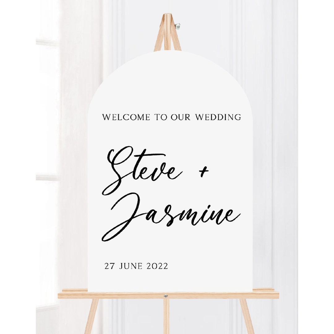 Personalised Wedding Sign | Modern Acrylic Sign | Wedding Signage ...