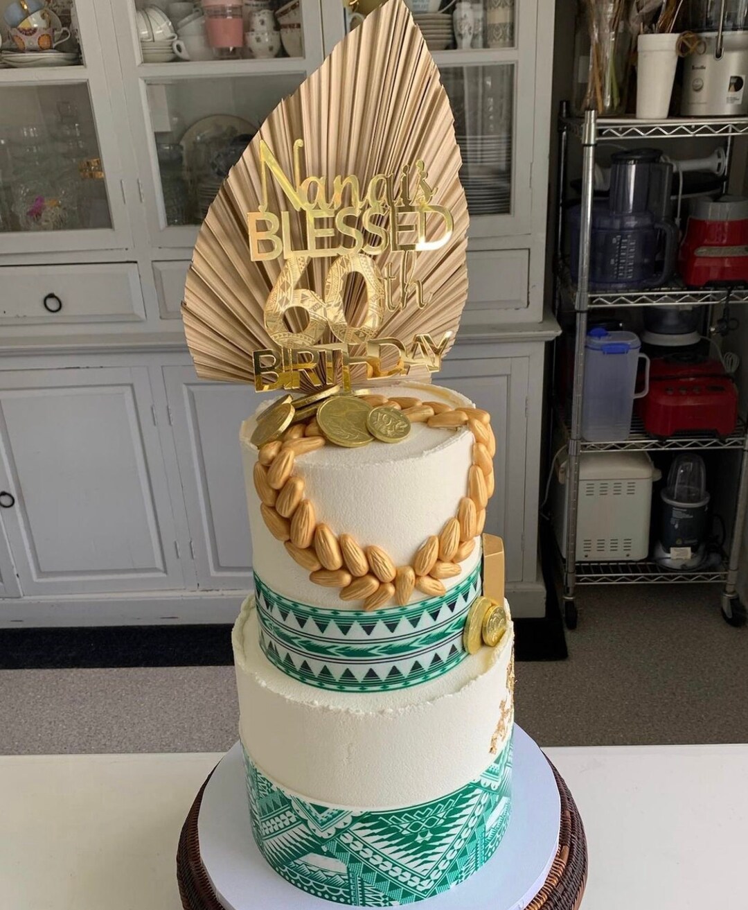 Samoan Design Custom Gold Cake Topper - Etsy Australia