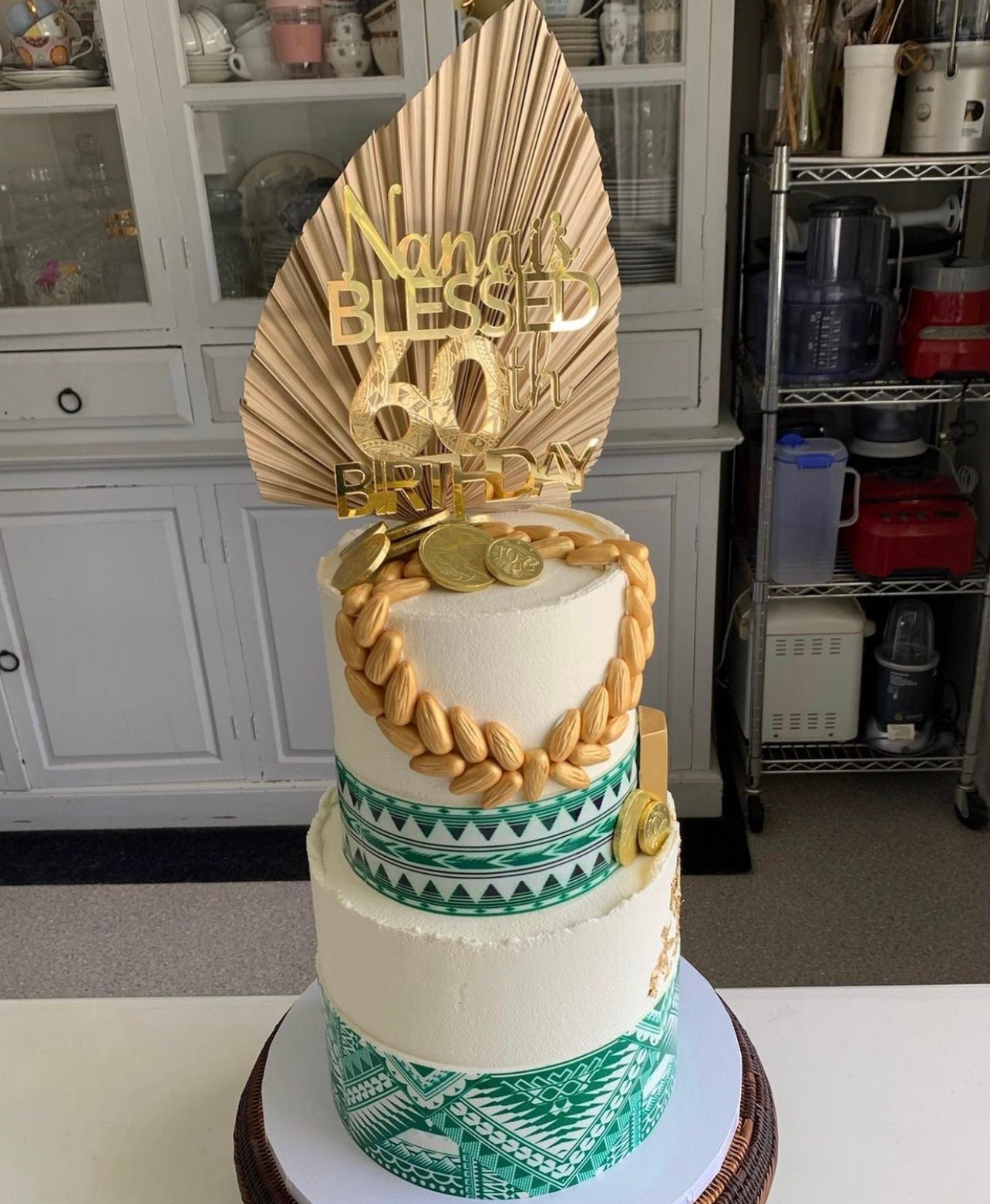 Samoan Design Custom Gold Cake Topper - Etsy
