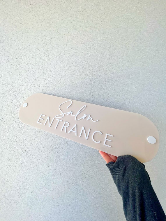 Business Entry Sign Welcome Sign I Salon Entry Sign Small - Etsy