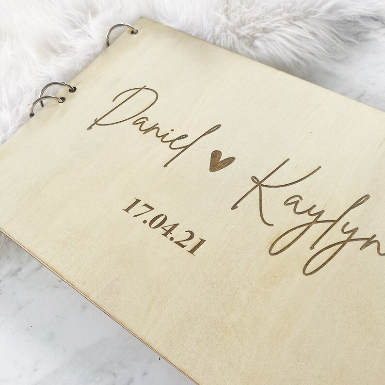 Custom Guestbook - Wooden Wedding Guestbook - Engraved - A4 - Etsy ...