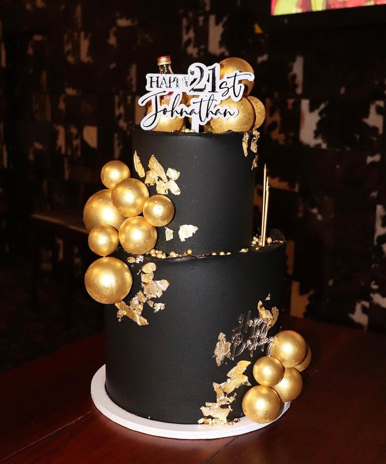 Custom 21st Birthday Cake Topper | Personalised Floating Cake Topper ...