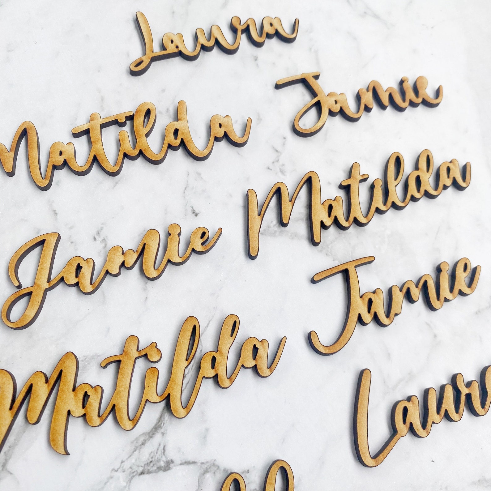 Laser Cut Name Places - Wedding Place Cards - Wedding Favours - Table ...