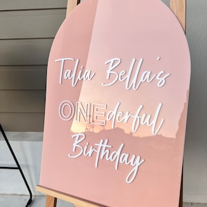 Arch ONE Derful Birthday Sign | 1st Birthday Acrylic Sign | Event ...